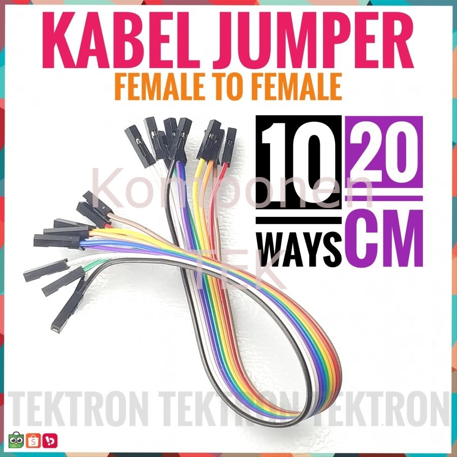 Jual Kabel Jumper FEMALE to FEMALE 10 Ways 20cm Cable Arduino 10Pin 10P | Shopee Indonesia