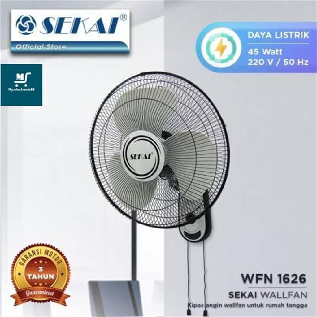 Jual KIPAS ANGIN DINDING SEKAI 16``(WFN 1626-BG) | Shopee Indonesia