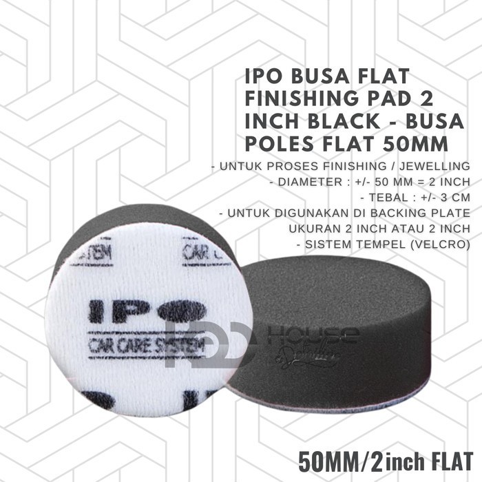 Jual IPO Busa Flat Finishing Pad 2 inch Black - Busa Poles Flat 50mm ...