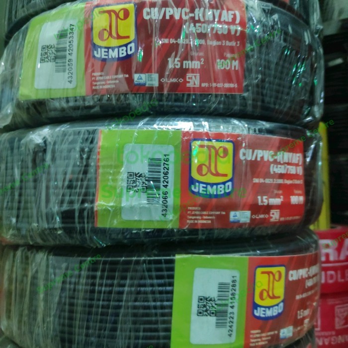 Jual Kabel Listrik JEMBO NYAF 1,5 mm - Kuning Hijau | Shopee Indonesia