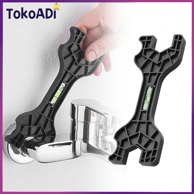 Jual Bathroom Wrench Bend Angle Leveling Wrench Shower Faucet ...