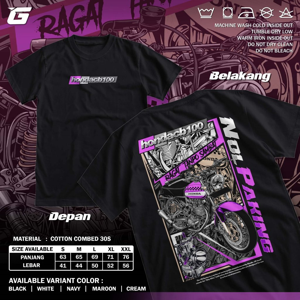 Jual Kaos Racing Honda CB 100 Nol Paking Ragat Tanpo Sambat Baju Distro Motor Herex Honda Gank ...