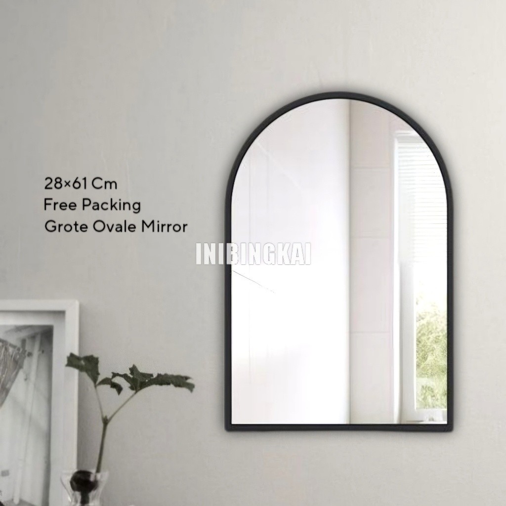 Jual cermin aesthetic oval ukuran 30x60cm | Shopee Indonesia
