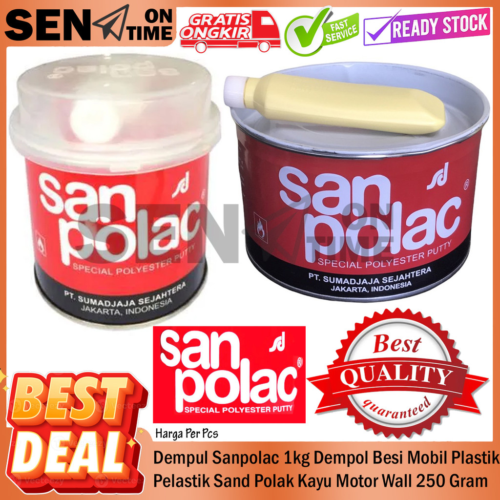 Jual Sanpolac 1kg 250 gram Dempol Besi Mobil Plastik Pelastik Sand ...