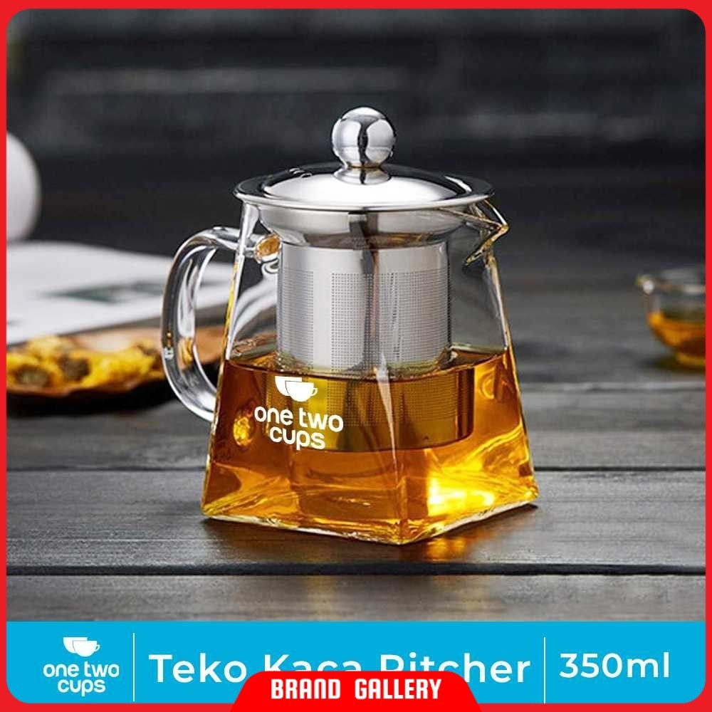 Jual One Two Cups Teko Teh Kaca Tahan Panas Api Glass Teapot with Saringan - TP-761 | Shopee ...