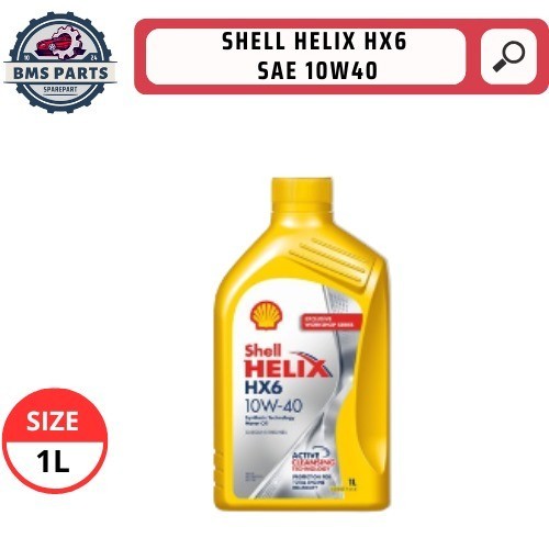 Jual OLI MESIN Shell Helix HX6 SAE 10W-40 1L Bensin Solar Diesel Gad ...