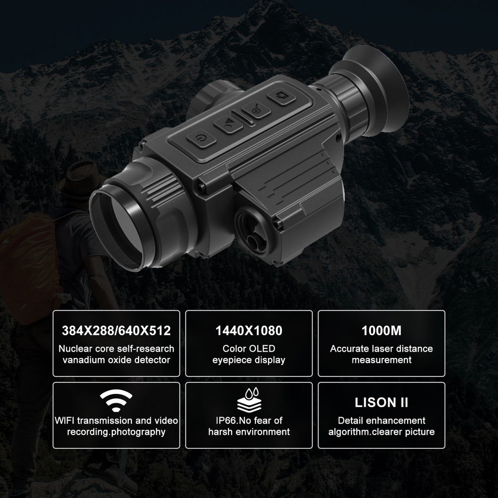 Jual HD Hunting Thermal Imager Laser Range Monocular Thermal Scope 640* ...