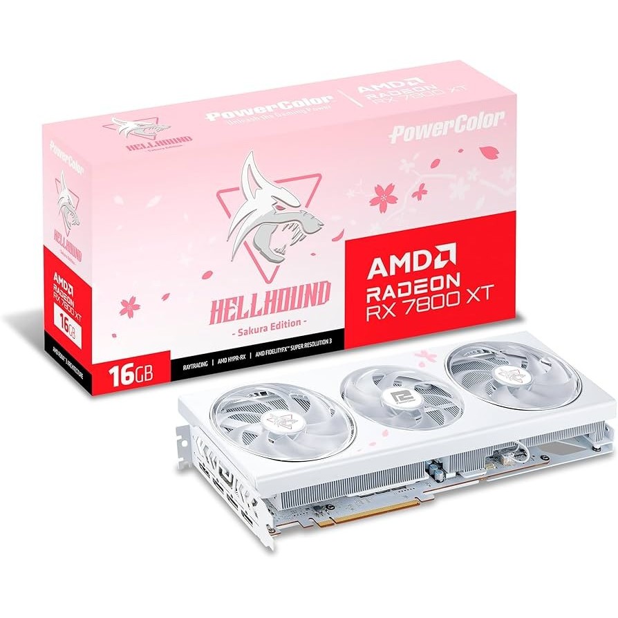 Jual VGA Card Powercolor RX 7800 XT Hellhound Sakura 16GB OC GDDDR6 ...