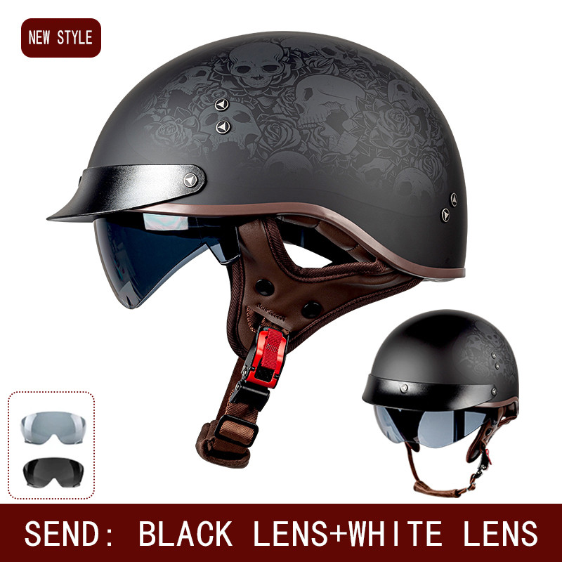 Jual Cruise locomotive helmet motorcycle helmet breathable summer ...