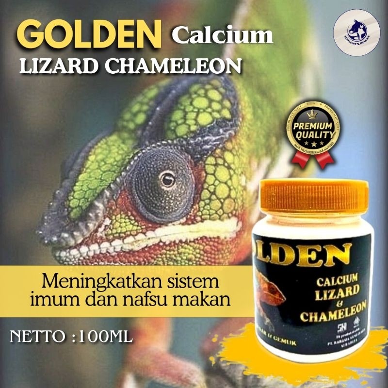 Jual GOLDEN CALCIUM LIZARD & CHAMELEON 100GR - Penambah Imun | Shopee ...