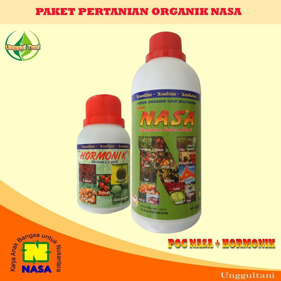 Jual Pupuk Organik Cair POC NASA 500ml Dan HORMONIK 100ml Pupuk Segala ...