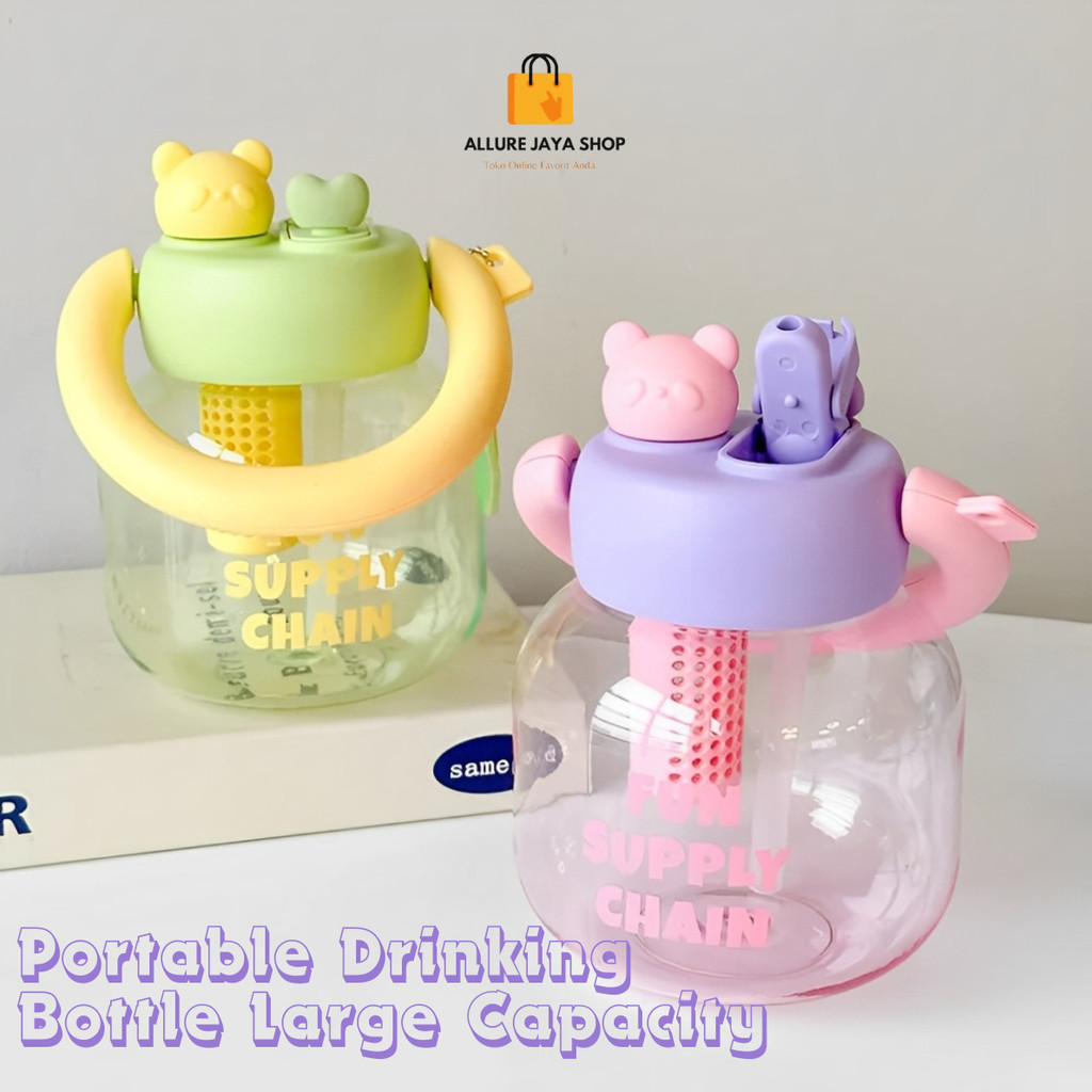 Jual [AJS] Botol Minum 2 Sisi Anak Bulat Panda Tritan Dua Cara Minum ...