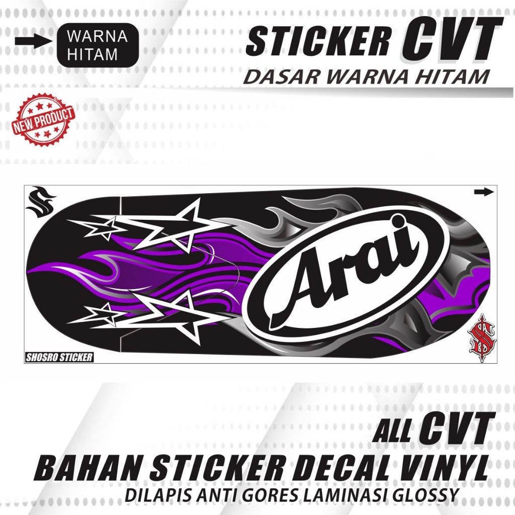 Jual VARIASI / STIKER BAX CVT / STIKER MOTIF ARAI BAK CVT STIKER DECAL ...