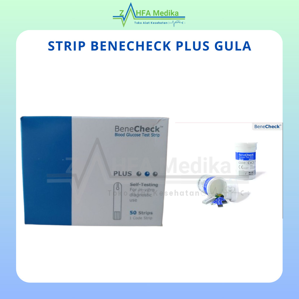 Jual Strip Benecheck Plus Gula Darah Glucose 1 box isi 50pcs | Shopee ...