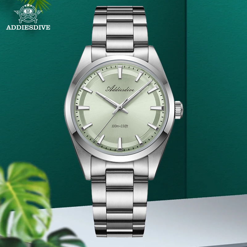 Jual Jam Tangan Pria ADDIESDIVE 36MM Simple Stainless Steel Men's Watch ...