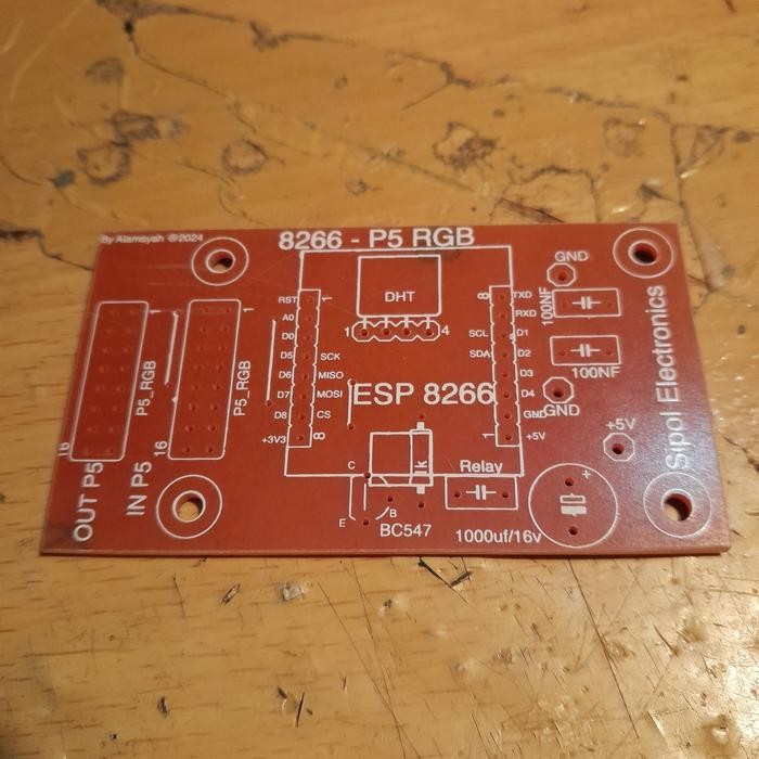 Jual Part PCB Arduino ESP8266 ESP 8266 Wireless Jam Clock NTP P5 HUB75 ...