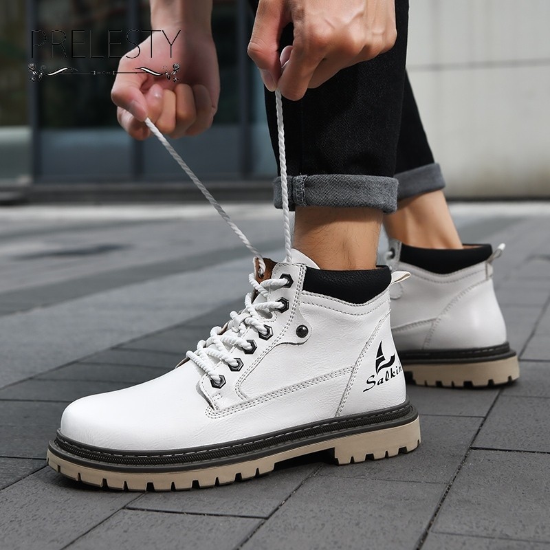 Jual Terbaru Sepatu Boots Pria Keren Formal Kerja Klasik Karet High Top ...