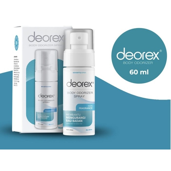 Jual Deorex Body Odorizer Spray Biru 60 ML (New 2022)/ Body Spray ...