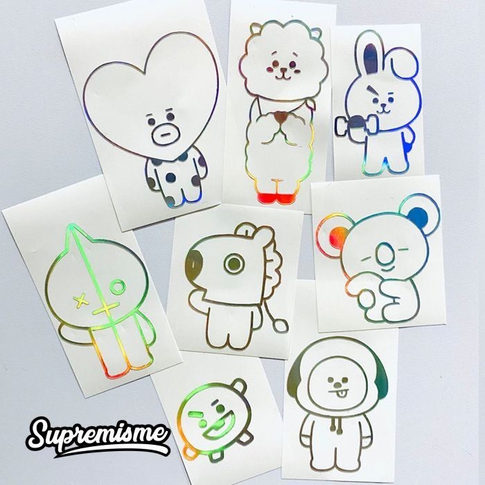 Jual Stiker Hologram BTS Army 11, Stiker seri BTS21 untuk Laptop ...