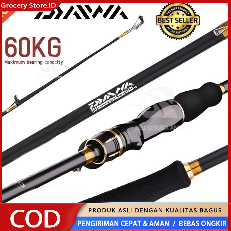 Jual READY STOCK DAIWA Jual joran casting Carbon Fiber Max Drag 20kg Spinning Fishing Rod ...