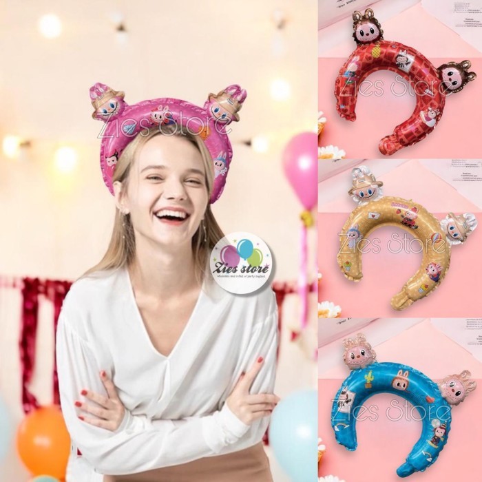 Jual Balon Foil Bando Karakter Labubu / Headband Balloons Labubu ...