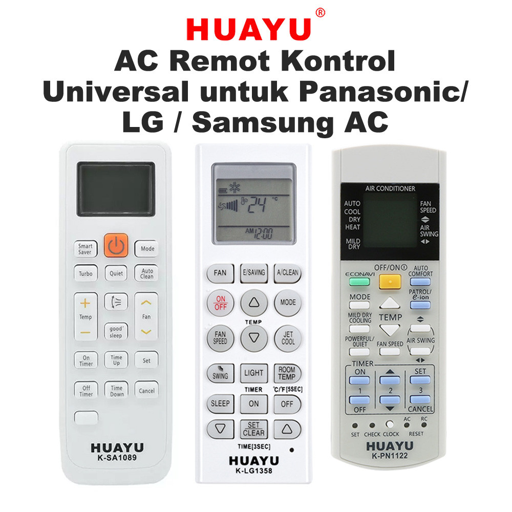 Jual Original HUAYU AC Remote Control Universal untuk Panasonic / Samsung / LG Air Conditioner ...