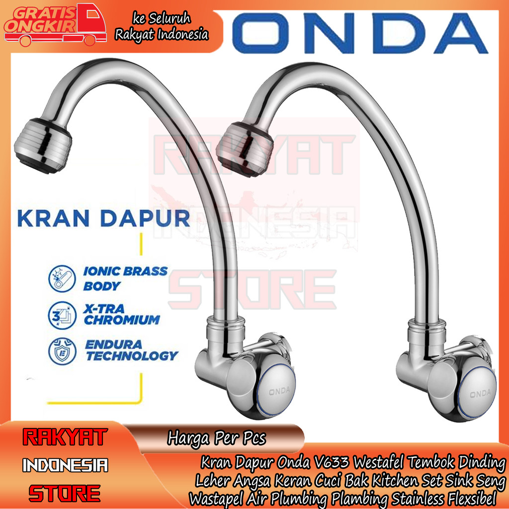 Jual Kran Dapur Onda V 633 Cs 1/2" Inch Inci Inchi In Westafel Tembok ...