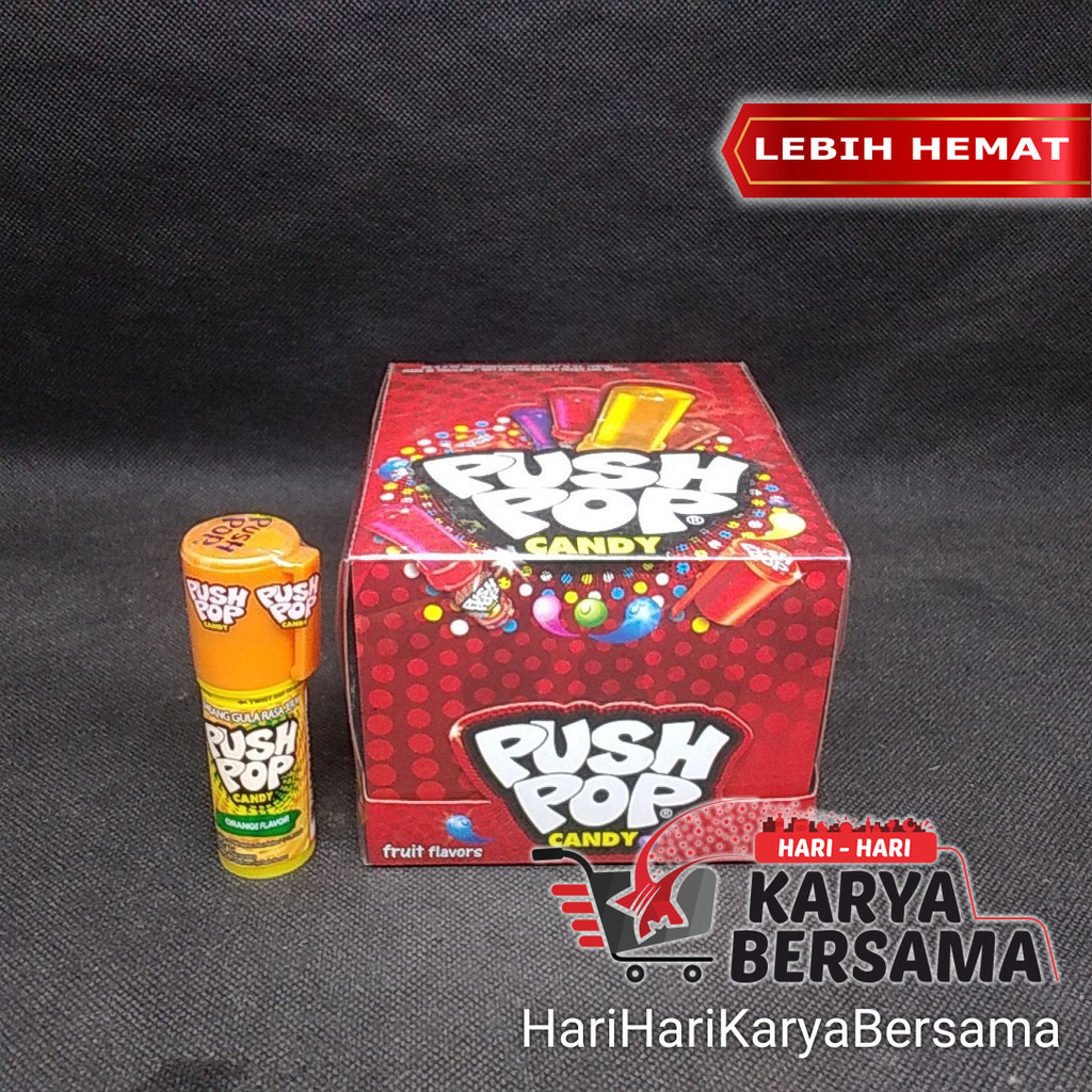 Jual PERMEN PUSH POP CANDY ANEKA RASA BUAH PER BOX ISI 20'S X 14GR ...