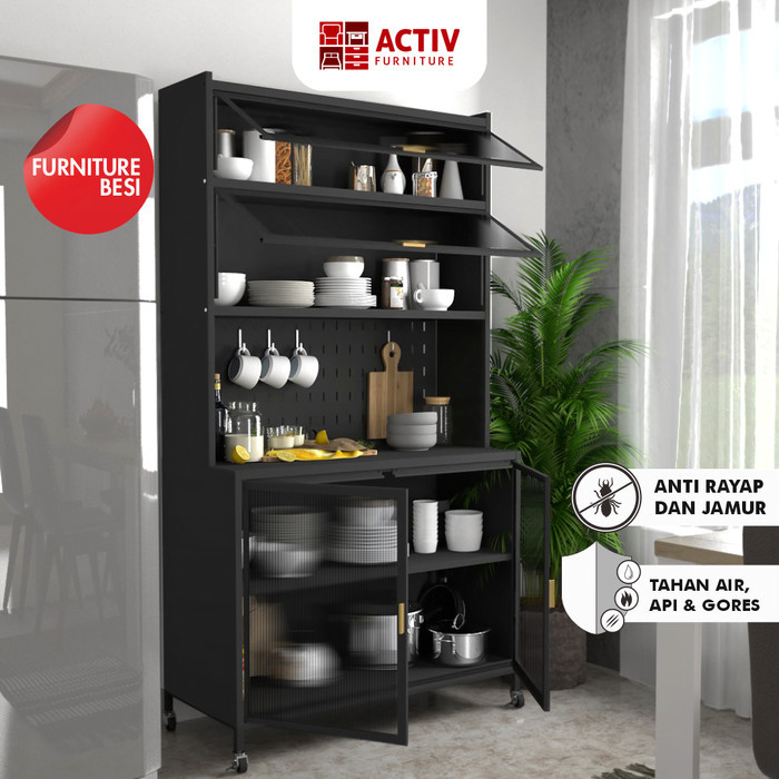 Jual Rak Dapur Besi / Meja Dapur / Lemari Dapur / Kitchen Cabinet Besi ...
