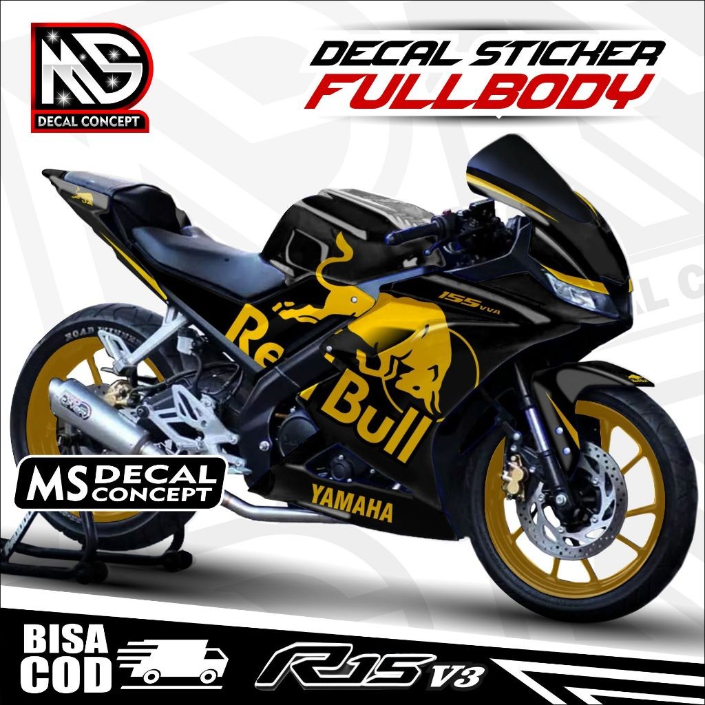 Jual BISA COD Decal R15 V3 Full Body Stiker R15 V3 Full Body Dekal R15 ...