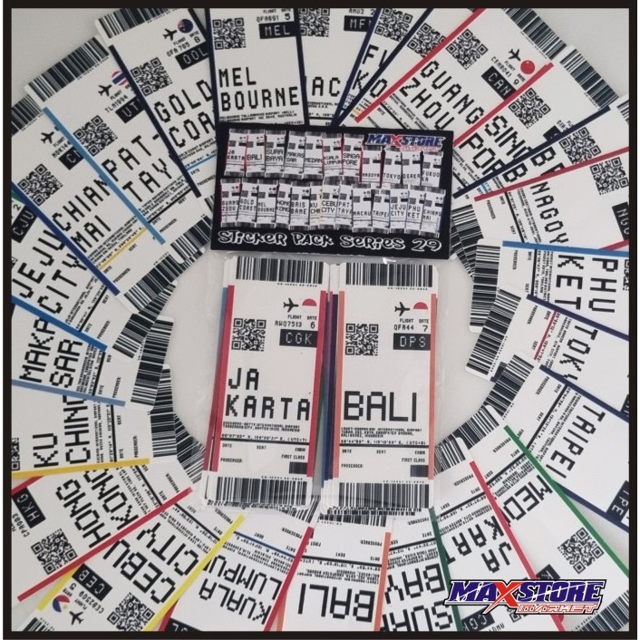 Jual boarding pass sticker / sticker koper / rimowa sticker / luggage ...