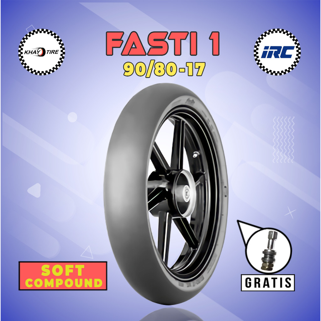 Jual Ban Motor Slick IRC FASTI 1 90/80 Ring 17 Tubeless | Shopee Indonesia