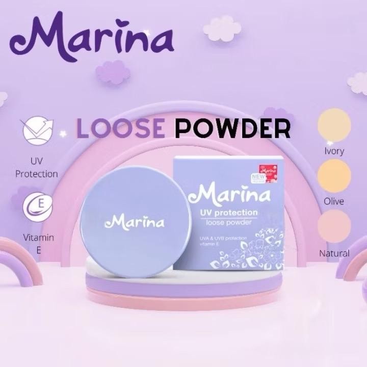 Jual MARINA UV Protection Loose Powder 25gr | Marina Bedak Tabur Wajah ...