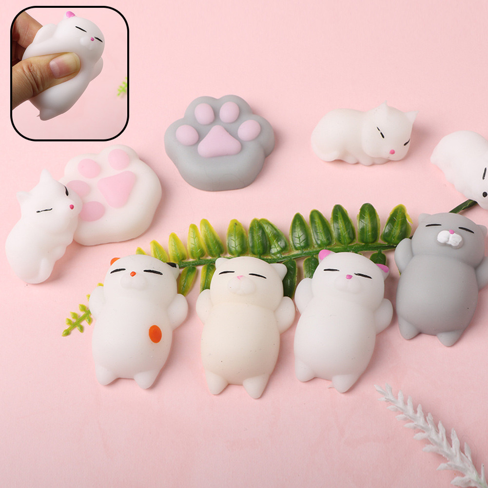 Jual Kawaii Cat Paws Abreact Toys Cute Soft TPR Squeeze Pin Funny Toys ...