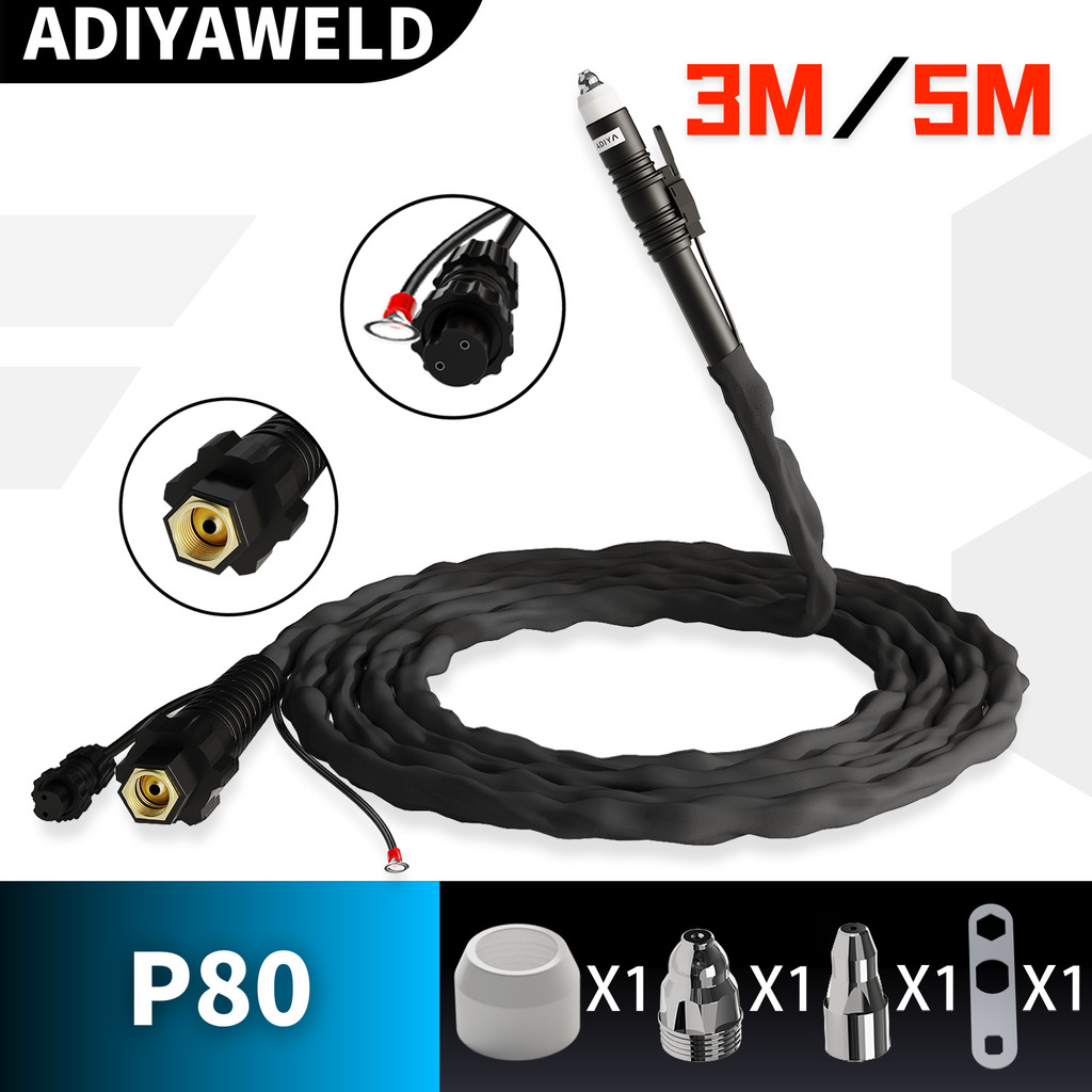 Jual ADIYAWELD P80 Air Plasma Cutting Torch Pilot Arc 3M/5M/7M Burner ...