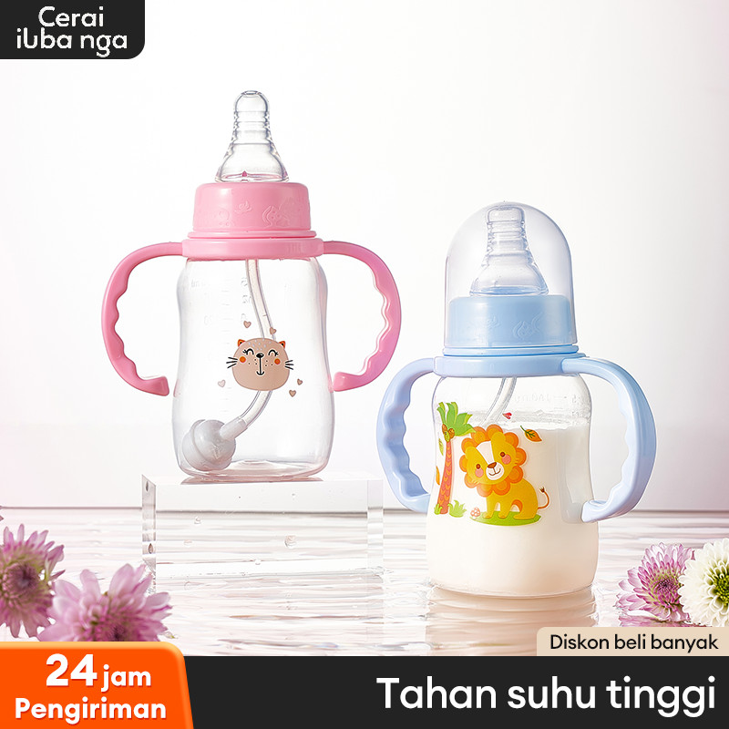 Jual Botol bayi 150ml dengan pegangan dot leher tipis botol bayi dot XM ...