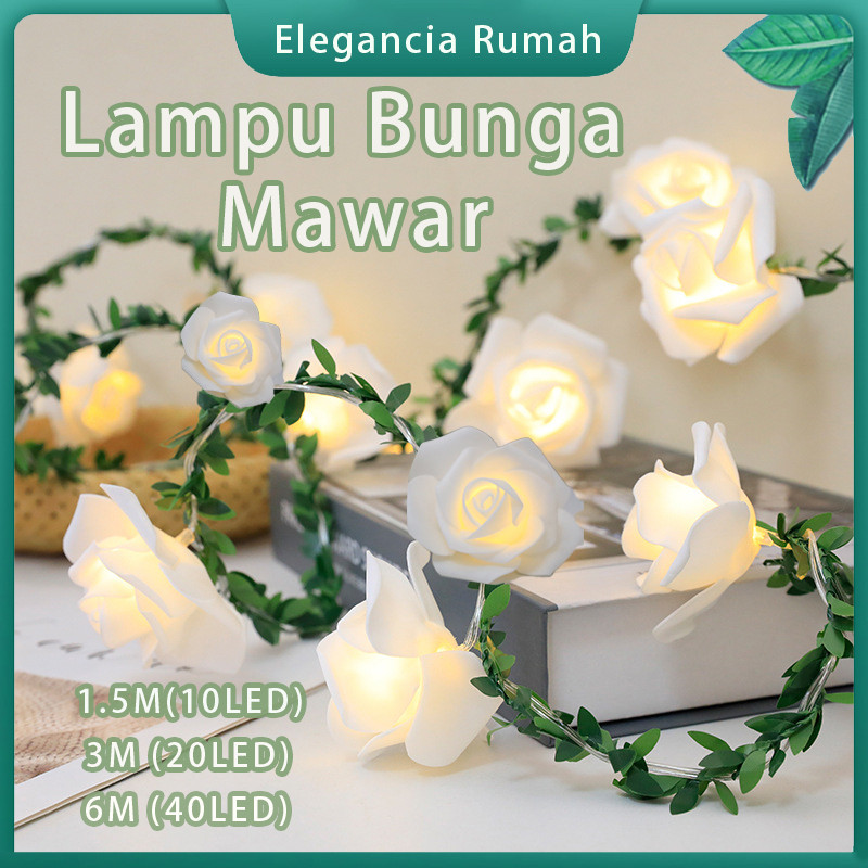 Jual 6M Lampu Bunga Mawar/Lampu Dekorasi/Lampu Led Idul Fitri/Baterai ...