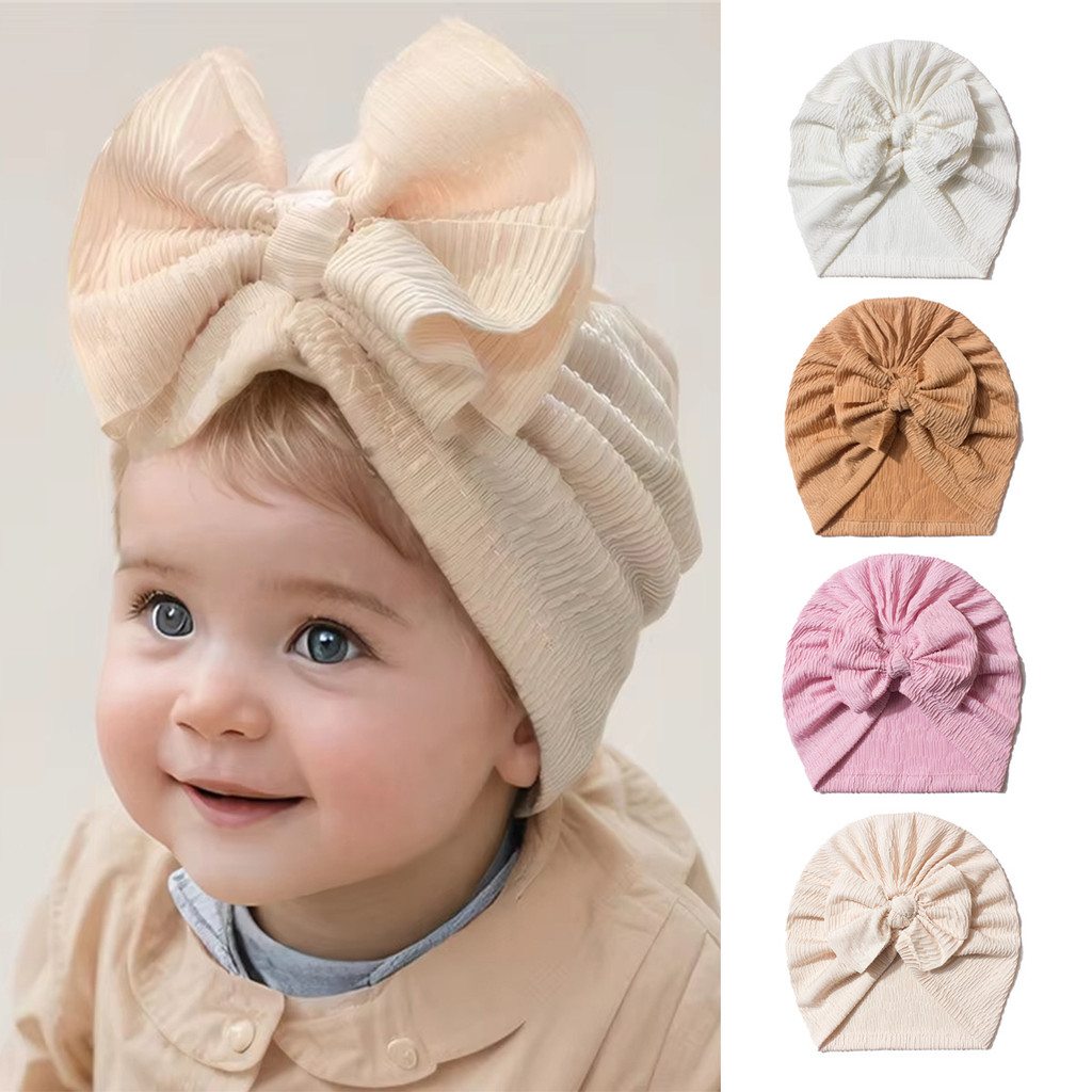 Jual Bando turban bayi turban kupu bayi Warna solid yang lucu Bandana ...