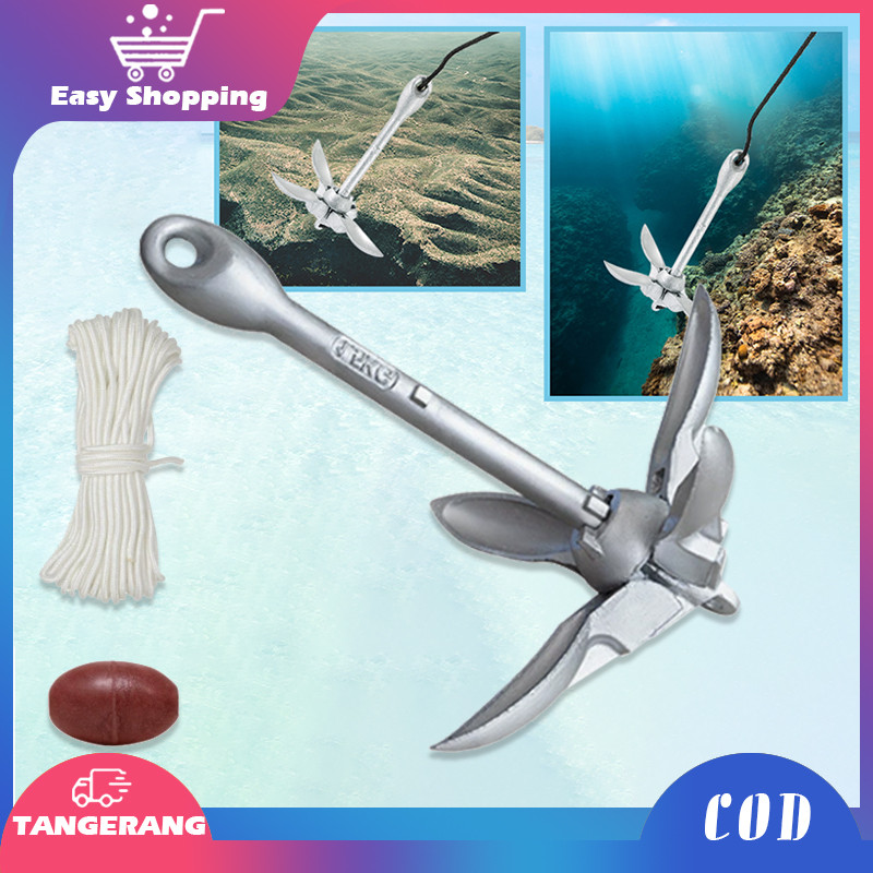 Jual Jangkar Kapal Folding Boat Anchor Jangkar Lipat 0.7/1.5 KG Jangkar ...
