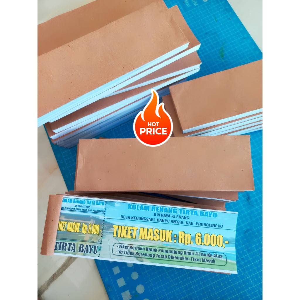 Jual Karcis Parkir Retribusi Tiket Wisata Kupon Hadiah dengan nomor ...