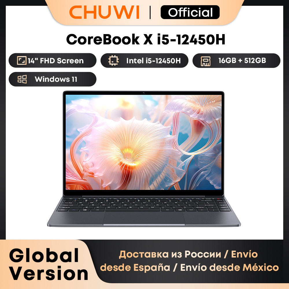 Jual CHUWI Corebook X Laptop i5-12450H 8Cores 14 inch FHD IPS Screen ...