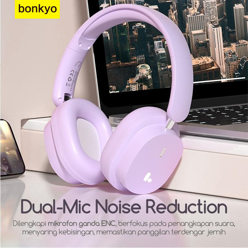 Jual Bonkyo T2 Headphone Bluetooth Wireless Headset Earphone Headphone ...