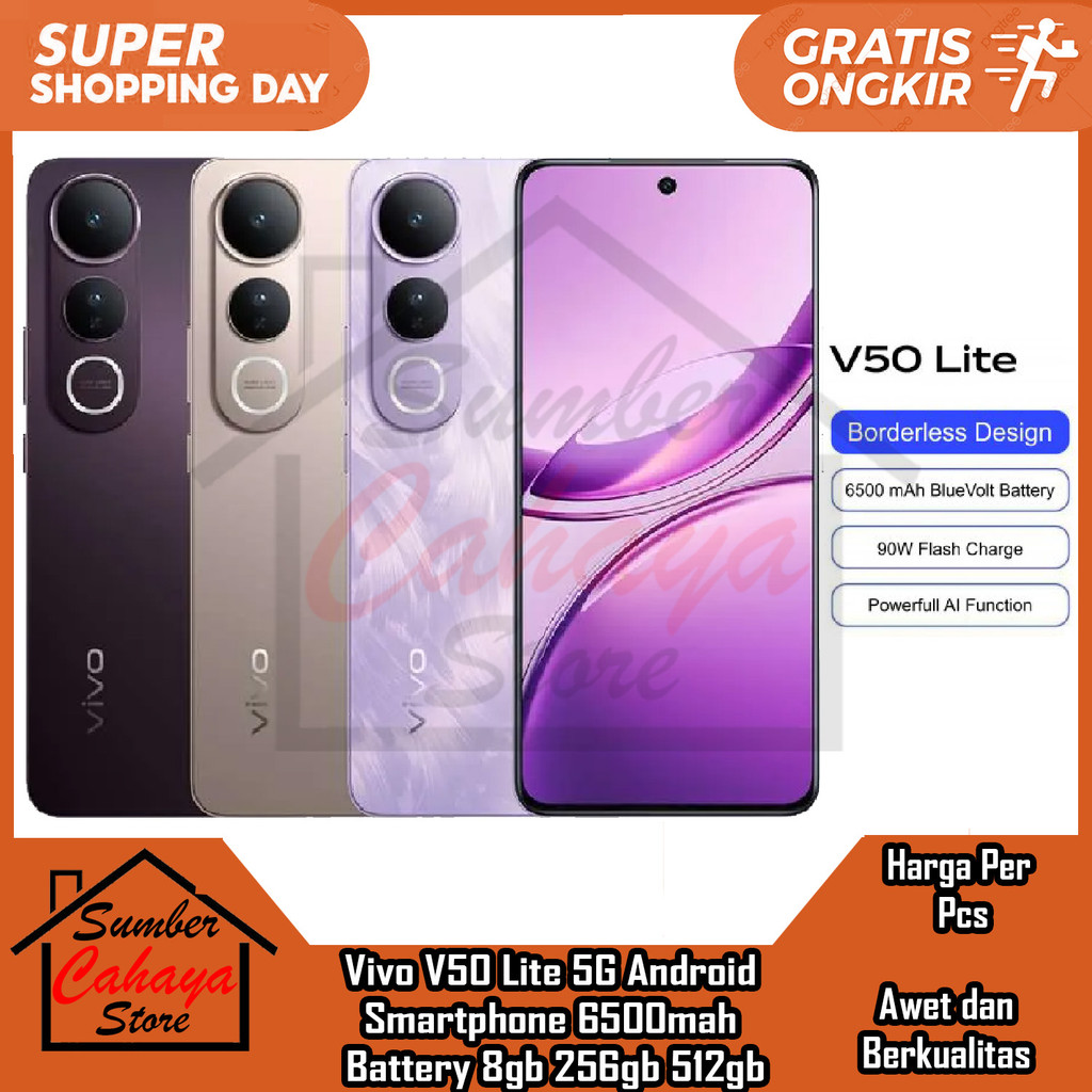 Jual Vivo V50 Lite 5G Hp Hape Smartphone Android Handphone Dual Camera 8gb 512gb Borderless ...