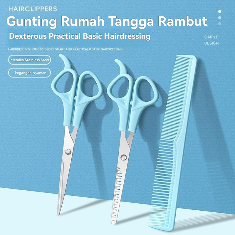 Jual Gunting Cukur Sisir Rambut Set 3 // Set Impor Stainless Tajam ...