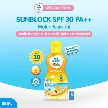 Jual MY BABY Kids Sunblock SPF 30 PA++ With UVA & UVB Sunscreen Tabir ...