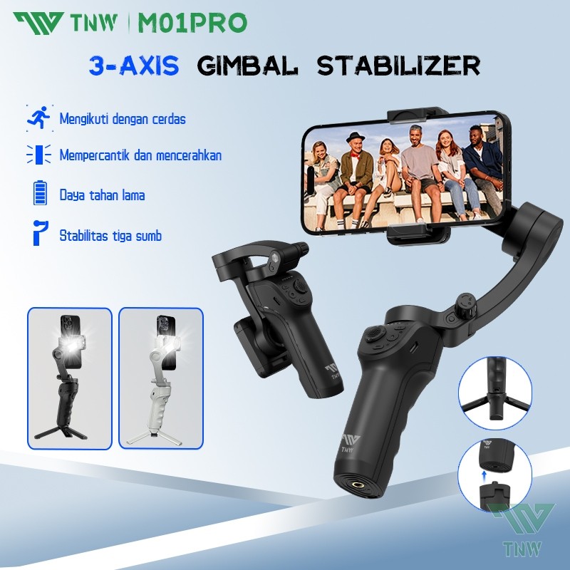 Jual TNW M01 PRO Gimbal 3 Axis hp Gimbal Stabilizer hp Smartphone ...