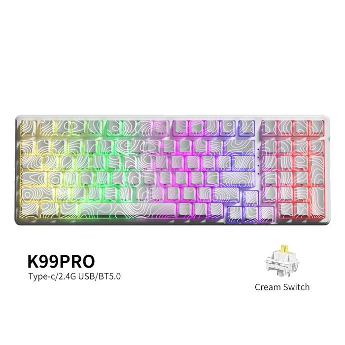Jual FURYCUBE K99PRO Wireless Mechanical Keyboard Semi-transparent ...