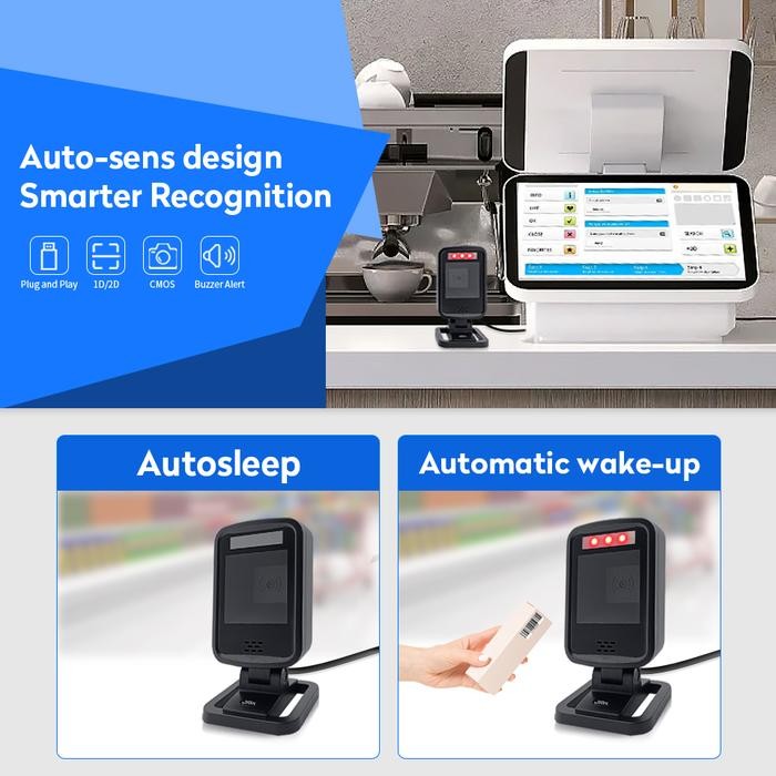 Jual Promo Barcode Scanner Omni 2D Plug and Play Auto Scan QR Code ...