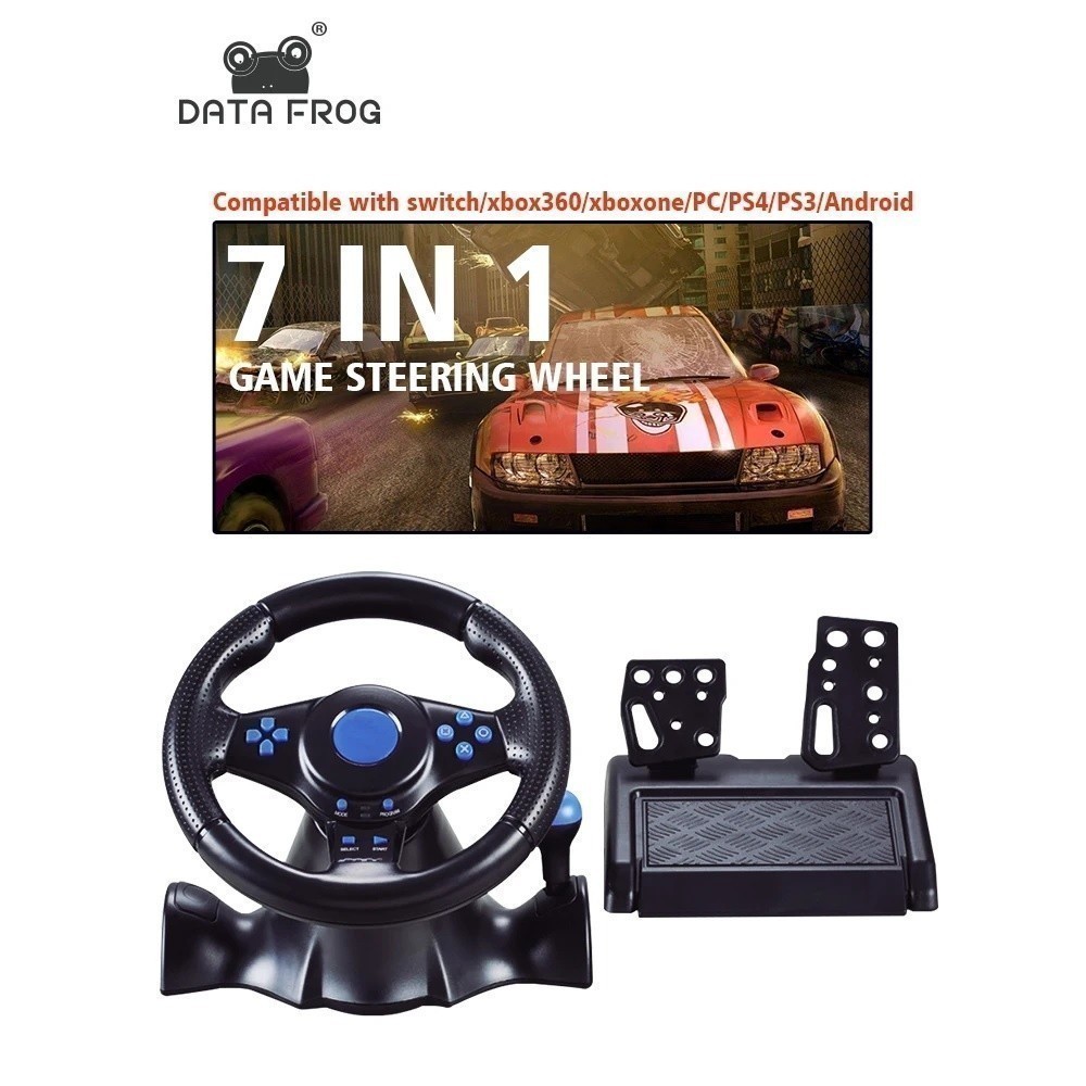 Jual Sky88 DATA FROG GT-V7 Game Steering Wheel Racing 7 in 1 - Stir ...