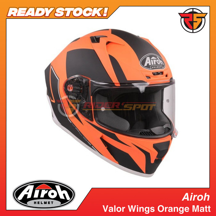 Jual Helm Airoh Valor Wings Orange Matt Original Full Face Helmet | Shopee Indonesia